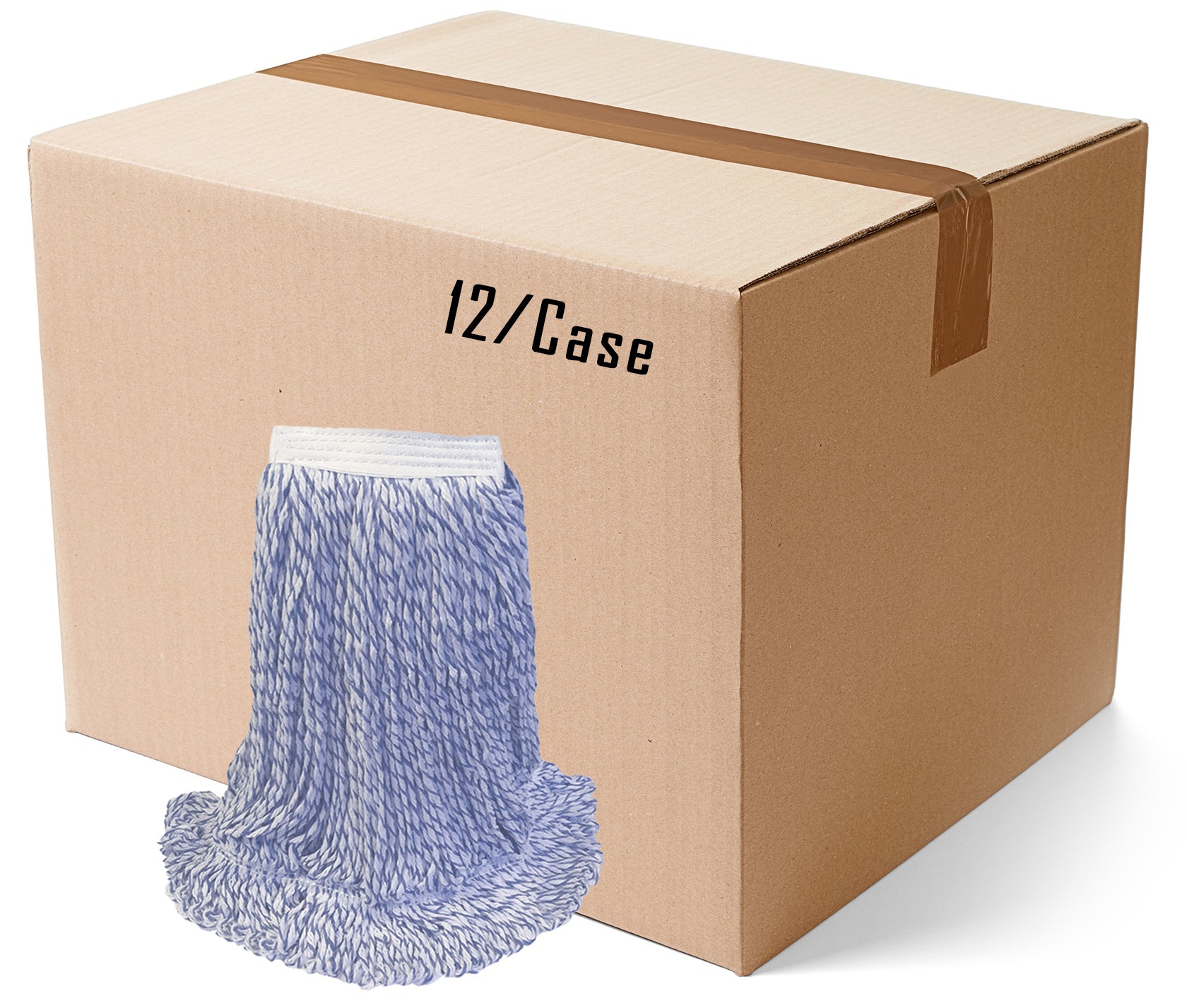 Finish Mop Head: Blue & White Rayon – Direct Mop Sales, Inc.