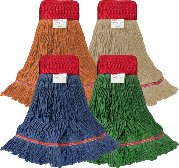 Looped End Wet Mop: Premium Yarn Blend | Color Options – Direct Mop ...